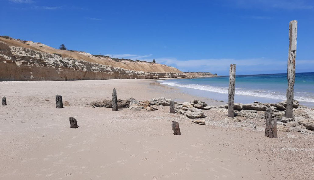 Port Willunga Jetty pylons City of Onkaparinga